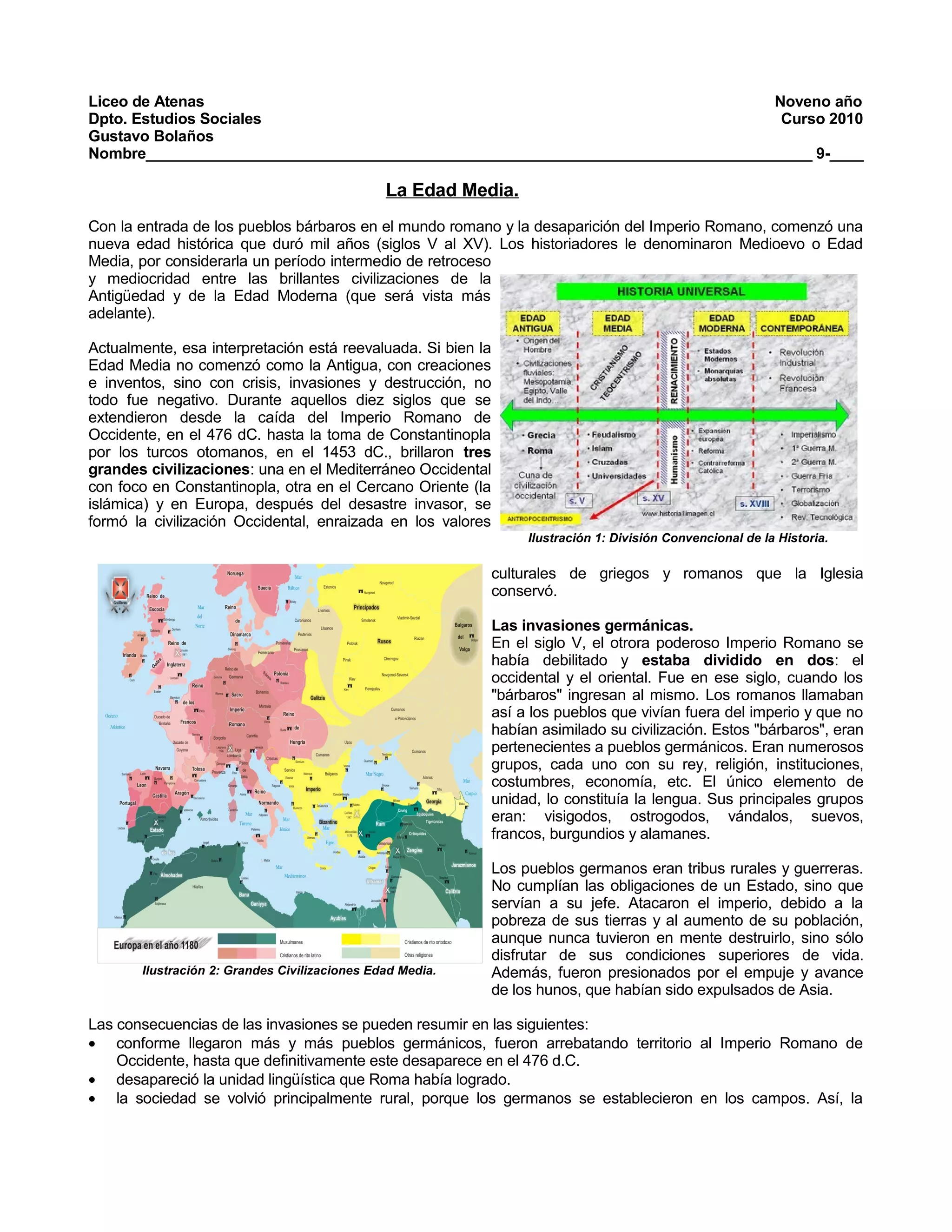 La Edad Media. | PDF