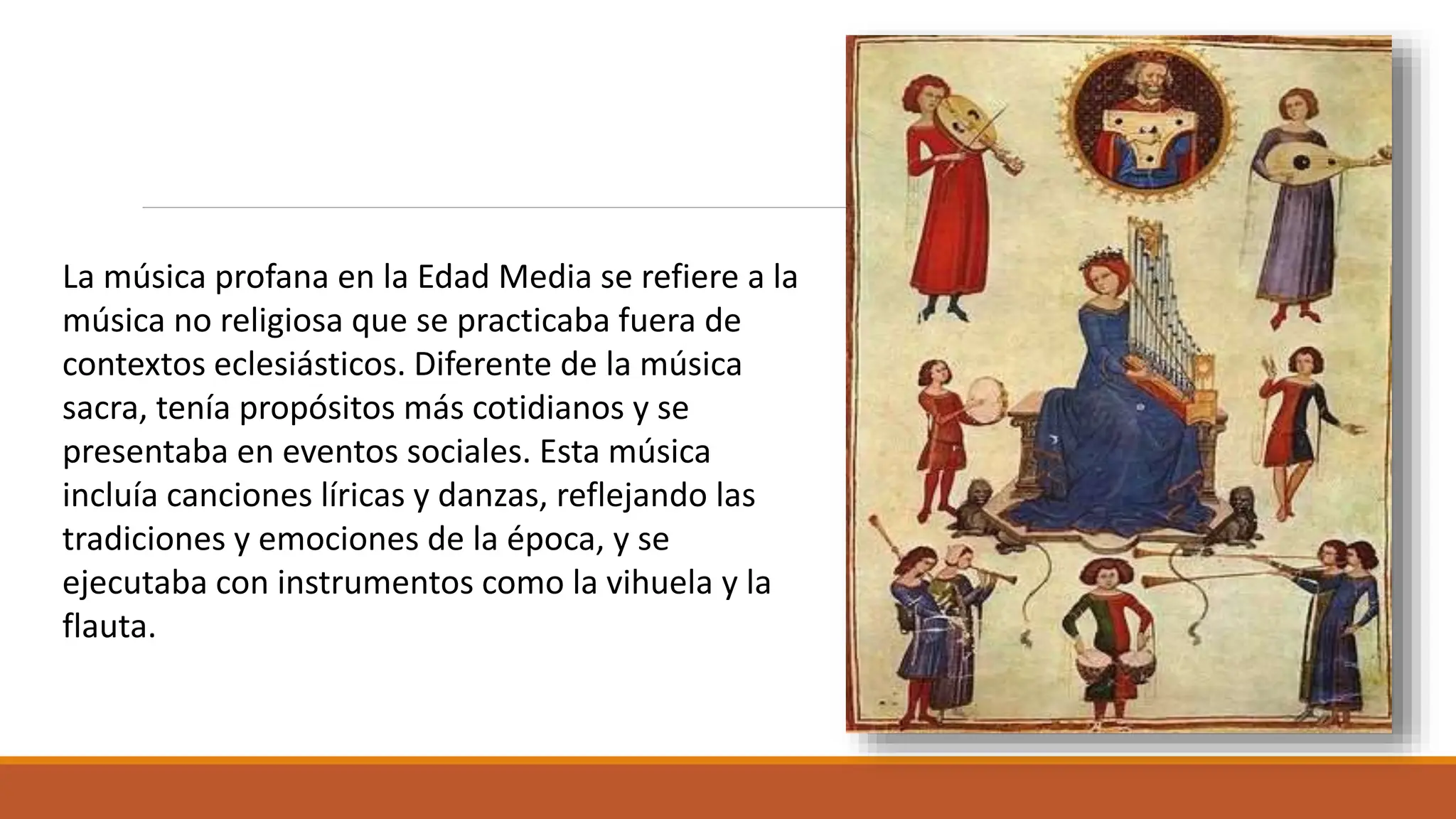 Breve información Edad Media música profana. | PPT