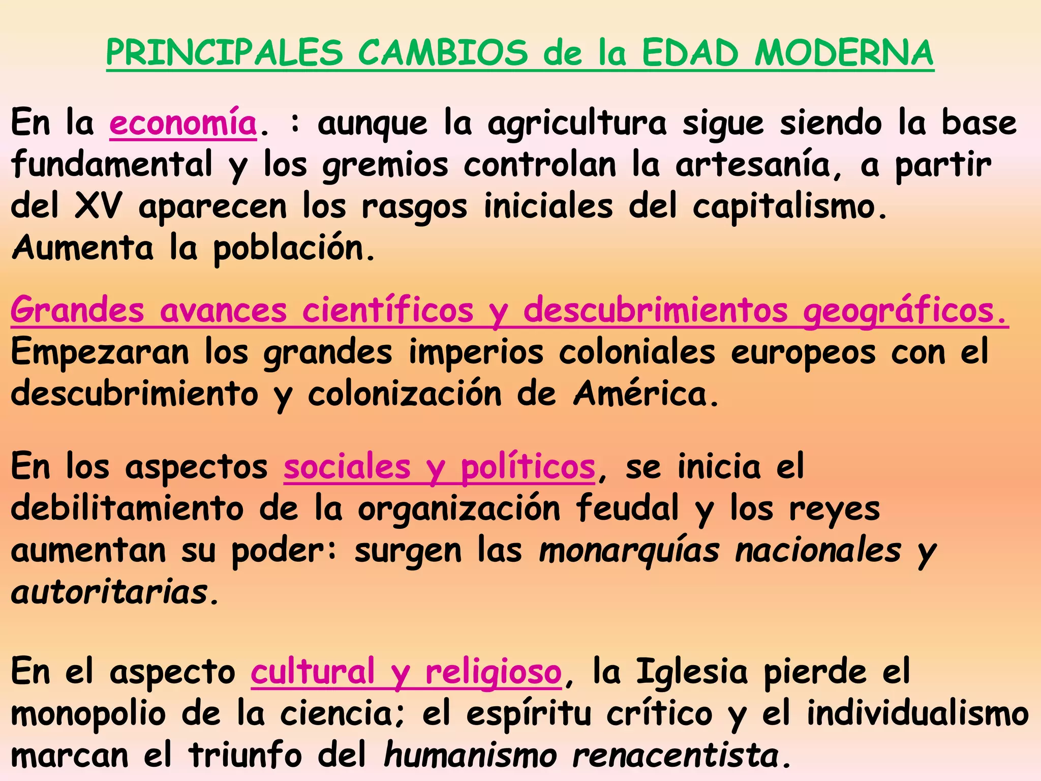 Edad moderna | PPT