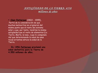 Edad Tierra (M) | PPT