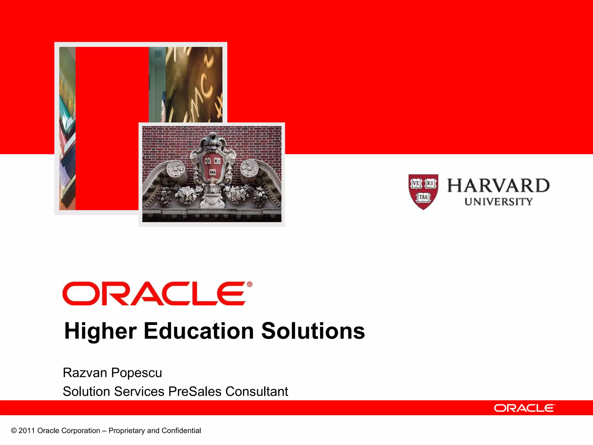 Oracle Higher Education Solutions | PPT