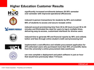 Oracle Higher Education Solutions | PPT
