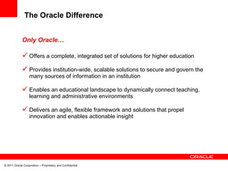 Oracle Higher Education Solutions | PPT