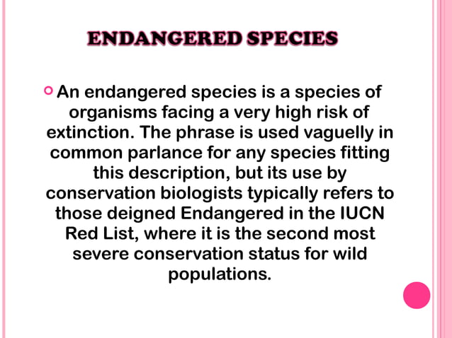 Edangered species | PPT