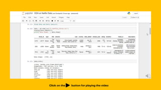EDA of TV shows & movies available on Netflix Presentation:1 | PPTX