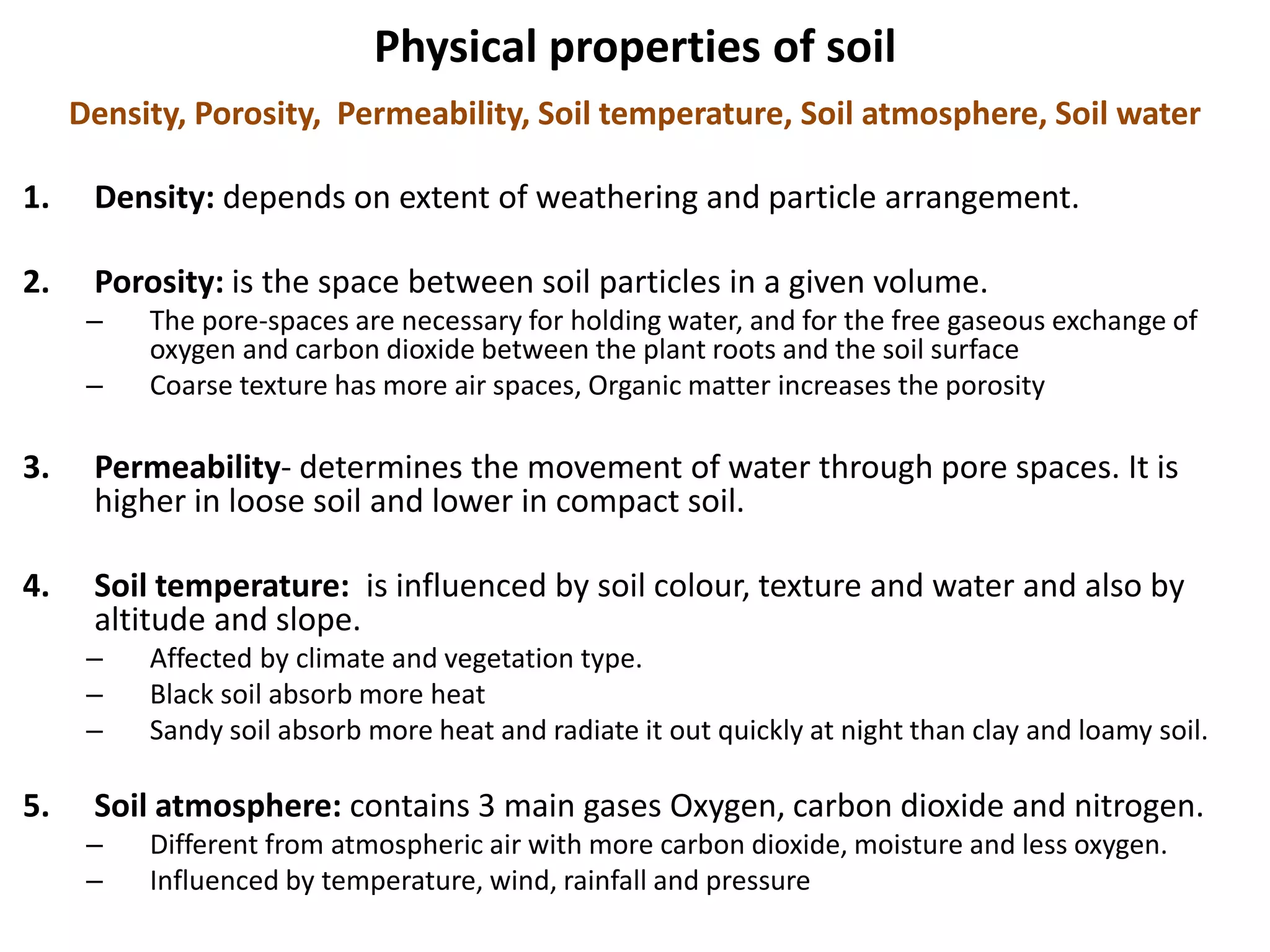 Edaphic factors- soil profile, structure, porosity, soil moisture, soil ...