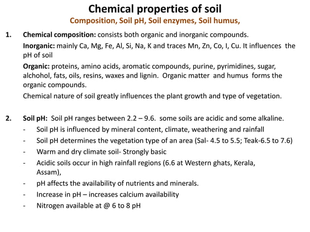 Edaphic factors- soil profile, structure, porosity, soil moisture, soil ...