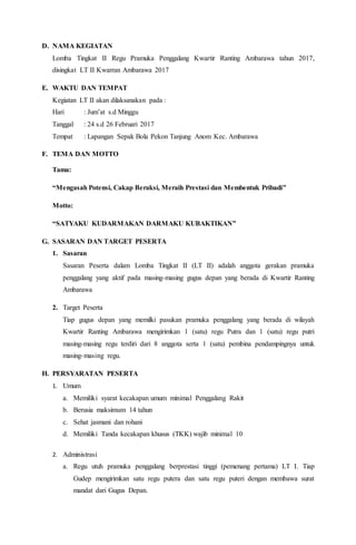 Edaran juklak Lomba Tingkat II (LTII) | DOCX