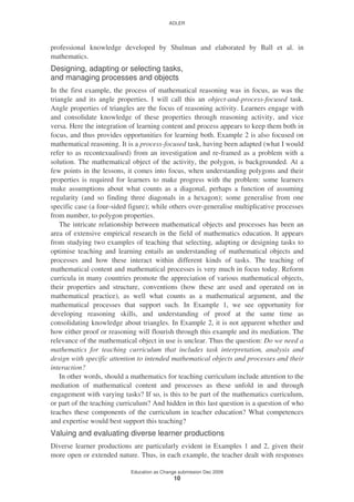 Mathematics for Teaching Matters | PDF