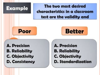 Assessment of Learning - Multiple Choice Test | PPT