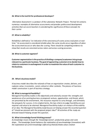 Entrepreneurship short question and answer | DOCX