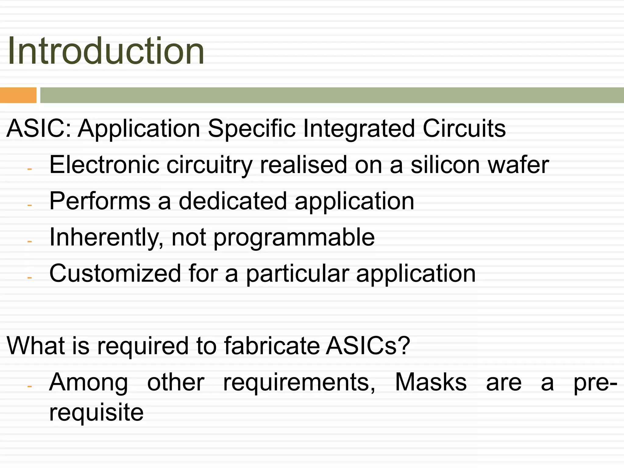 ASIC design Flow (Digital Design) | PPT