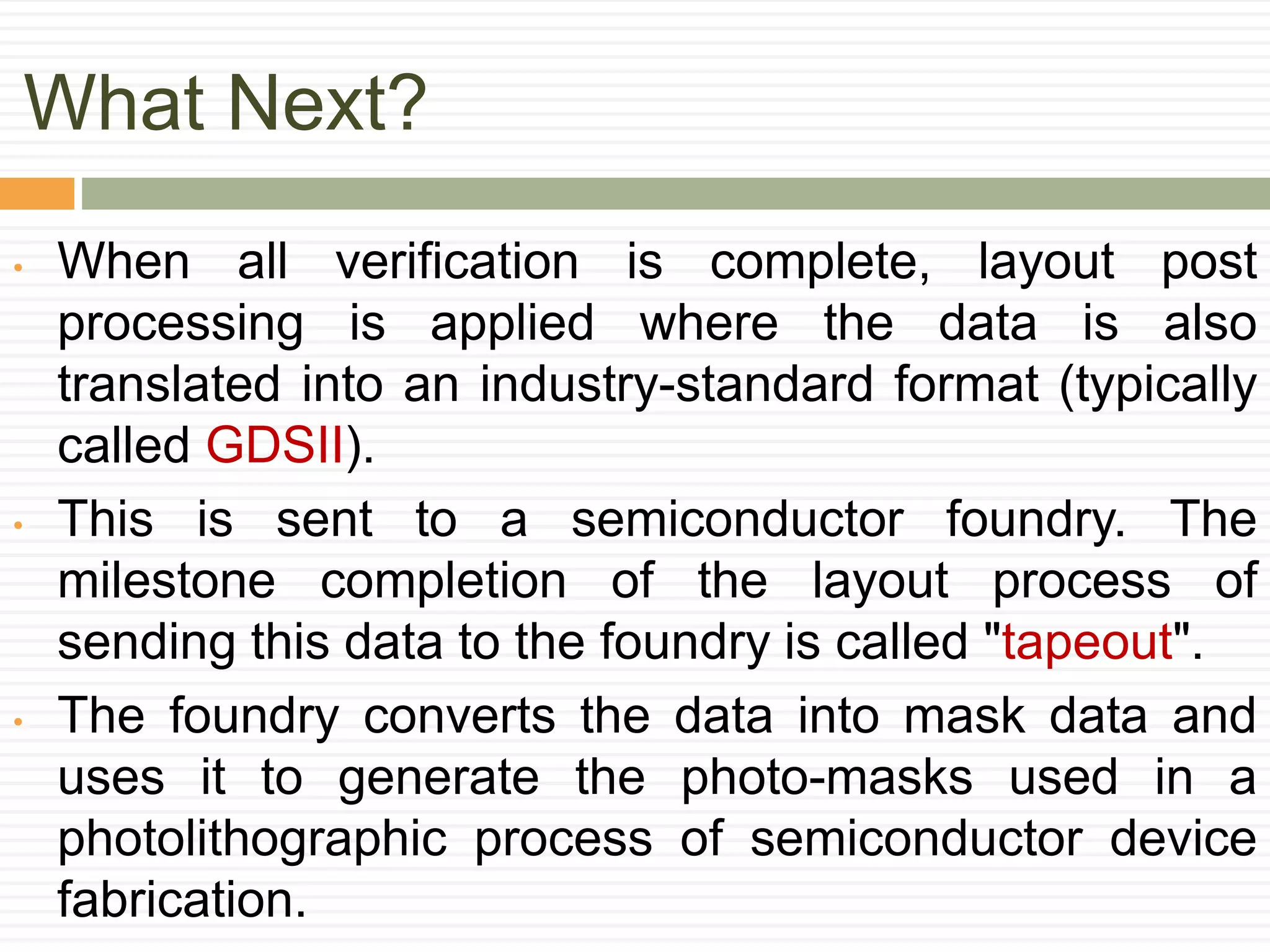 ASIC design Flow (Digital Design) | PPT