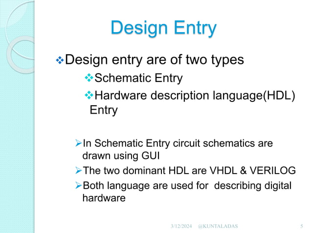 VLSI design flow EDA design ppt electronics eda design | PPT