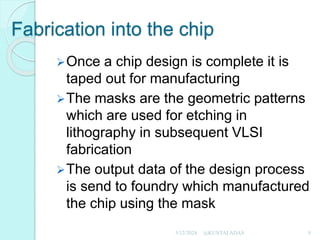 VLSI design flow EDA design ppt electronics eda design | PPTX