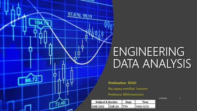 Engineering Data Analysis-ProfCharlton | PPT