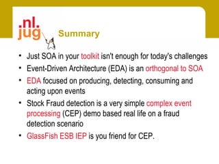 EDA With Glassfish ESB Jfall IEP Intelligent Event Processing | PDF