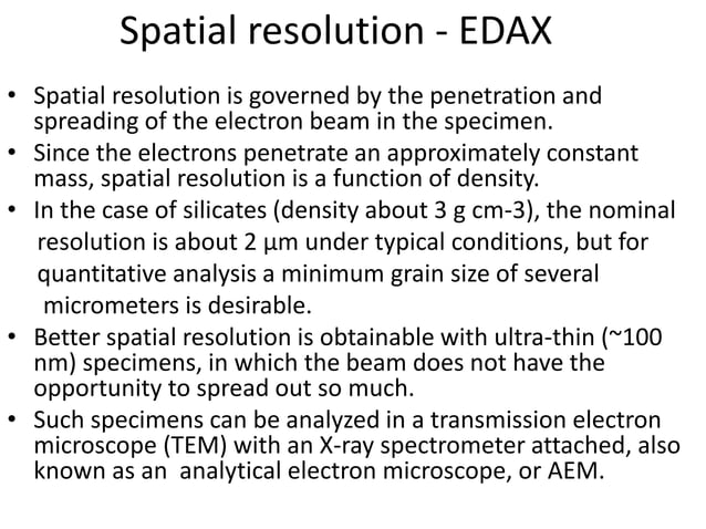 EDAX -Energy Dispersive X-ray analysis | PPTX | Physics | Science