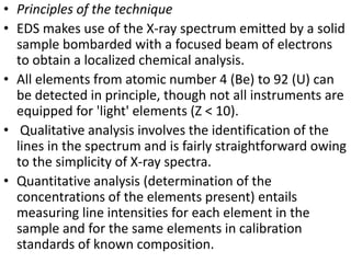 EDAX -Energy Dispersive X-ray analysis | PPTX