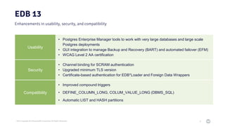 EDB 13 - New Enhancements for Security and Usability - APJ | PPT