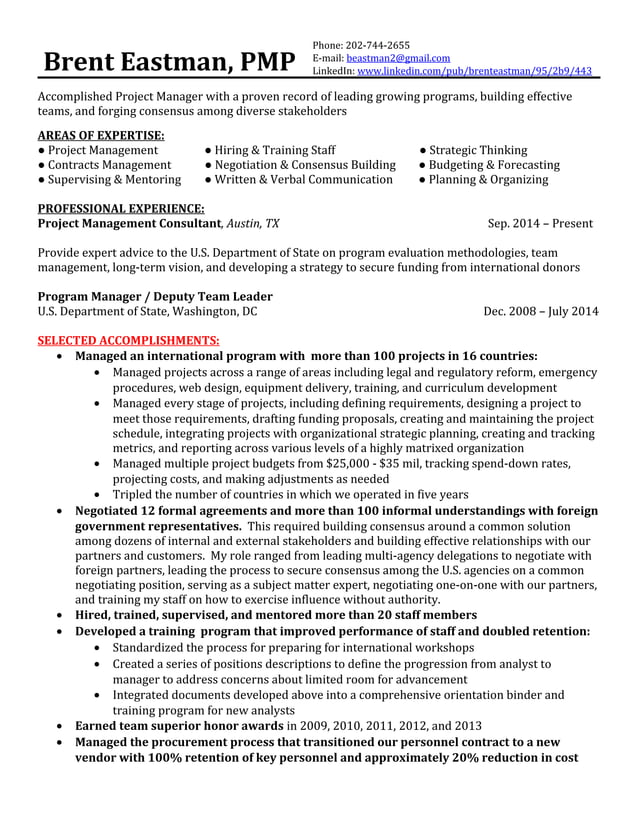 EASTMAN Resume_May 2015_LinkedIn | PDF
