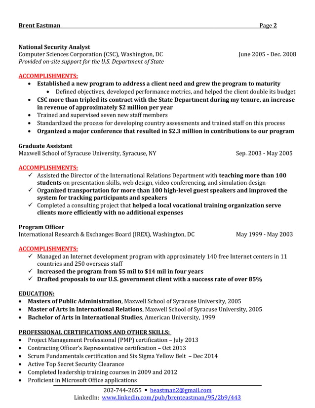 EASTMAN Resume_May 2015_LinkedIn | PDF