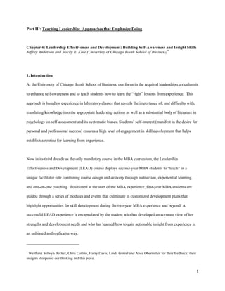 Harvard Chapter Submission - Chapter 6 - Leadership Effectiveness and ...