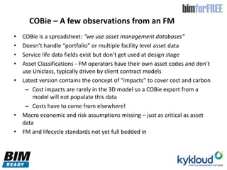 BIM For Free_28May2013_EdBartlett_BIM and lifecycle management | PPTX