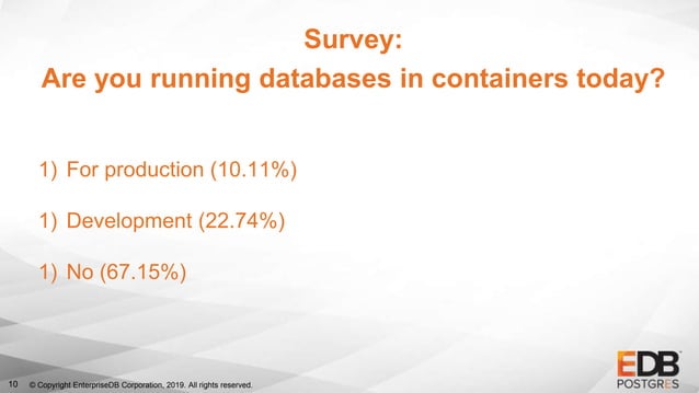 Running Highly Available Postgres Databases in Containers | PPT Running Highly Available Postgres Databases in Containers | PPT