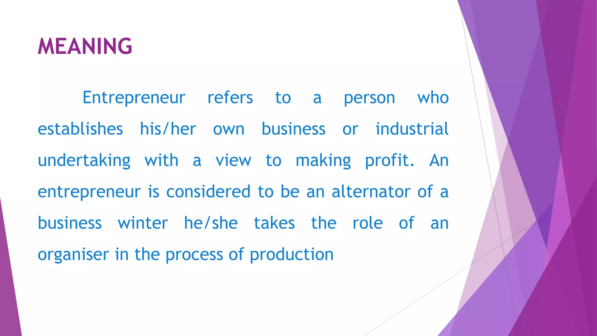 CHARACTERISTICS OF AN ENTREPRENEUR | PPTX | Startups | Business