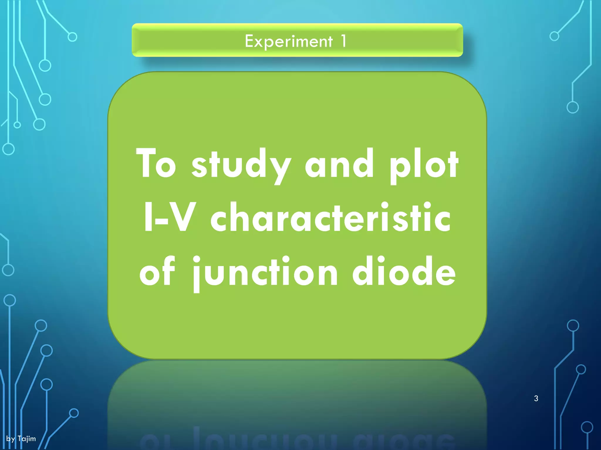Edc lab 1 - i-v characteristic of junction diode | PDF