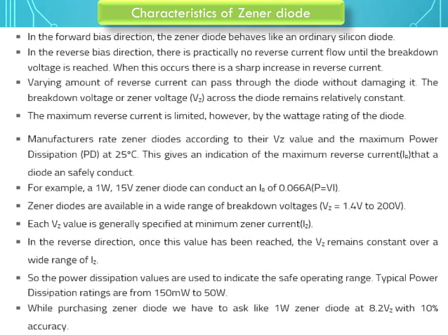 Edc lab 3 - breakdown characteristic of zener diode | PPT