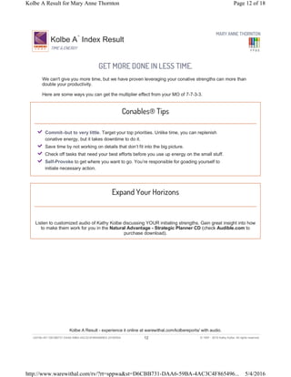 Kolbe A results | PDF