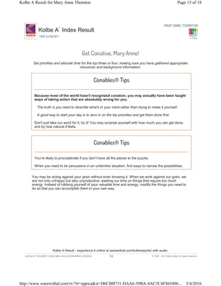 Kolbe A results | PDF