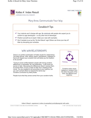 Kolbe A results | PDF