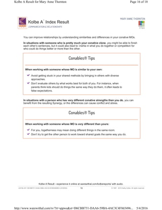 Kolbe A results | PDF