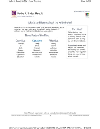 Kolbe A results | PDF