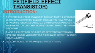 JFET and Design CS | PPTX
