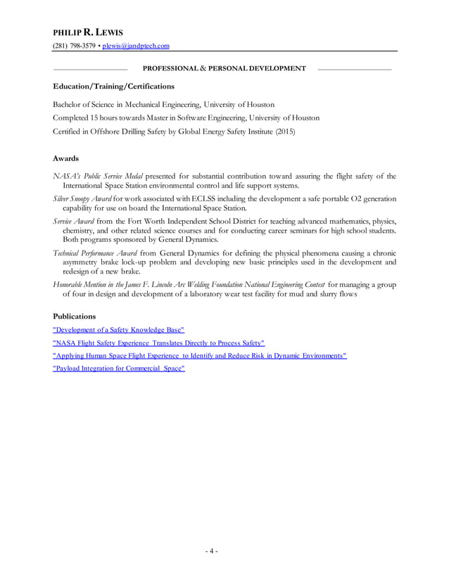Lewis Phil - Resume 11-2015 | PDF