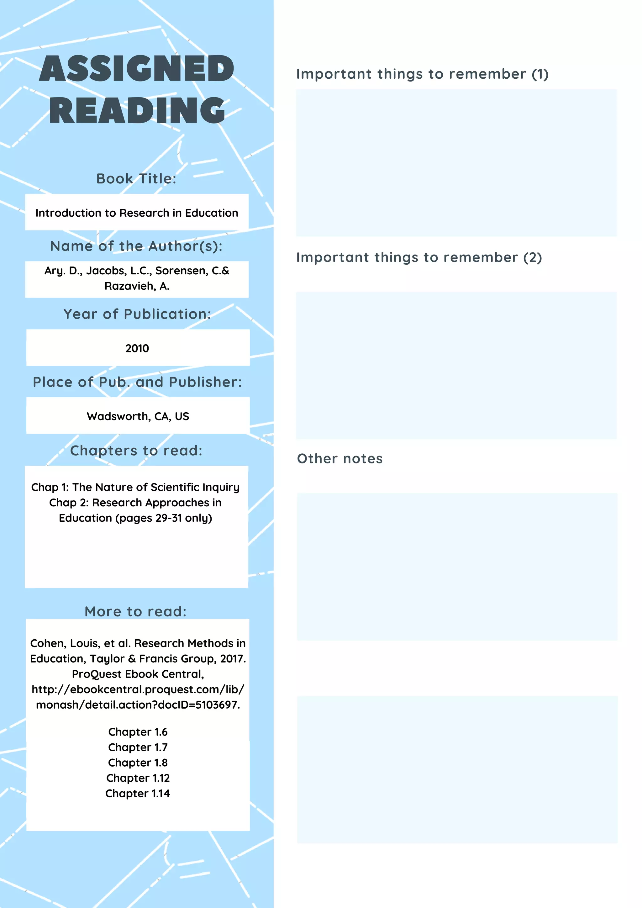 Lesson plan for Week 1 What is research | PDF