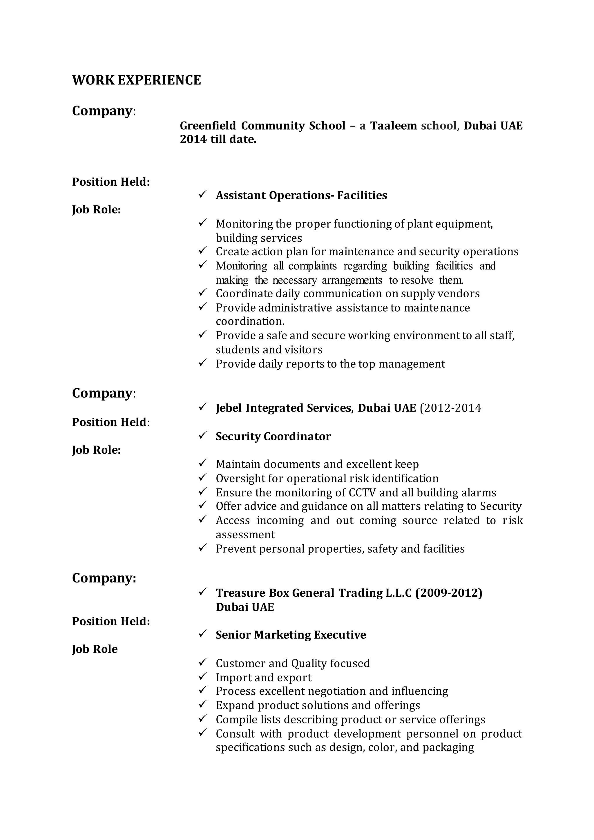 fred resume updated | DOCX