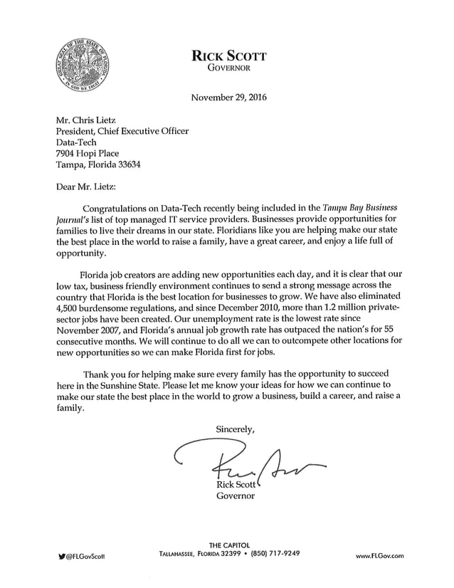 2016 Letter from Rick Scott | PDF