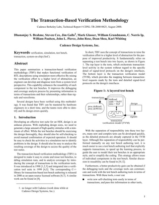 Transaction Based Verification Methodology - 2000 | PDF