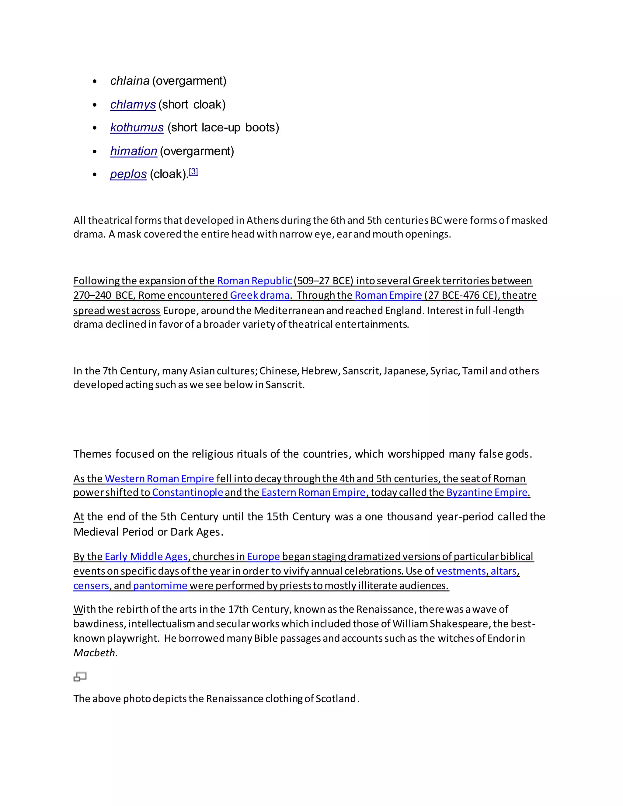 History of Acting | DOCX