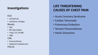 Approach to chest pain | PDF
