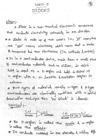 Electronic and device circuits class notes | PDF