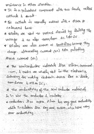 Electronic and device circuits class notes | PDF