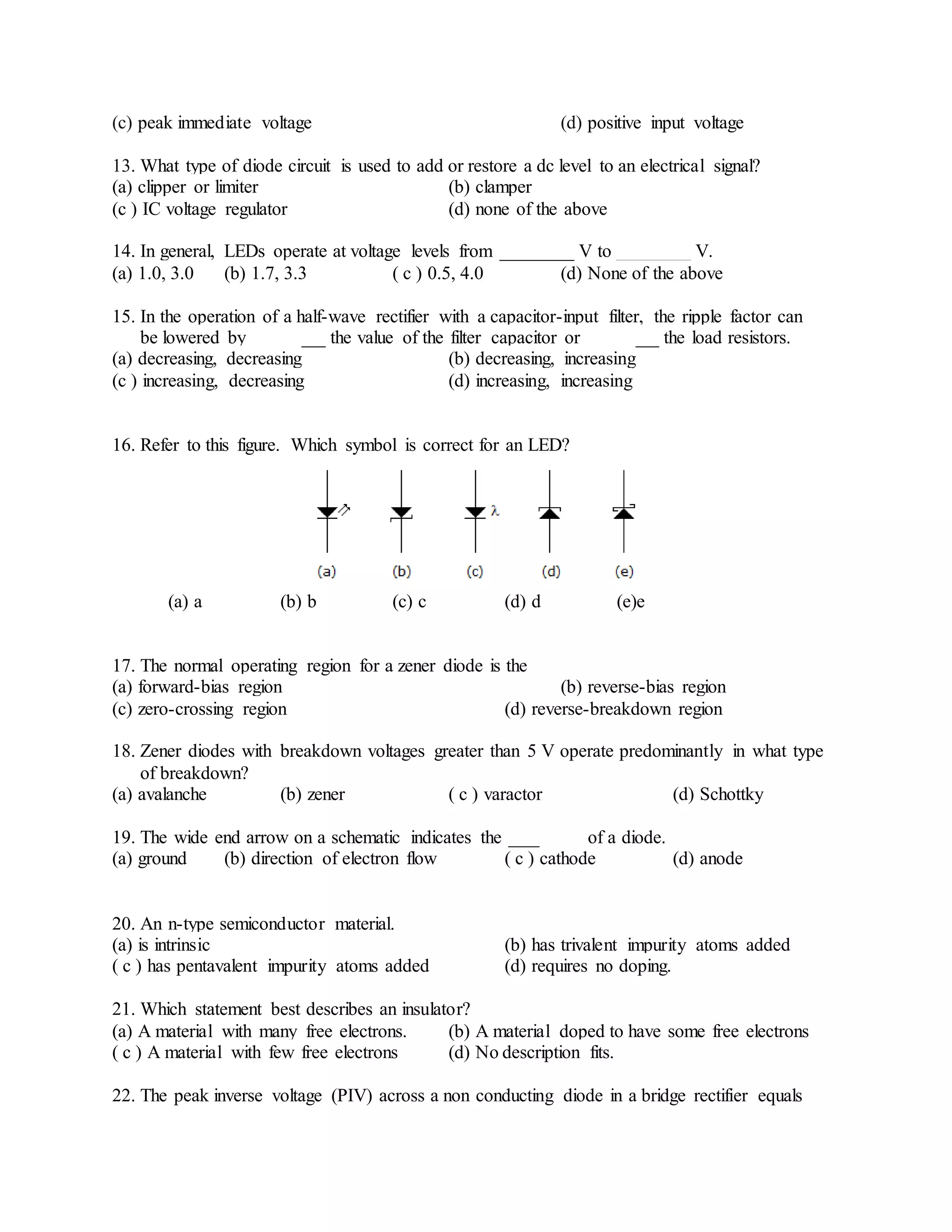 Edc objective question u i | PDF