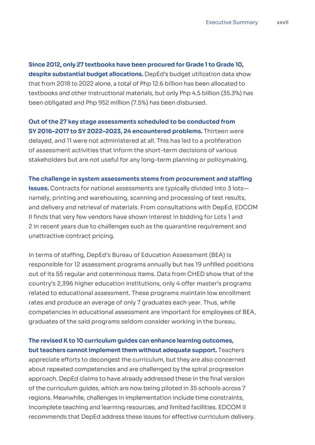 EDUCATION COMMISSION-II-Year-One-Report.pdf | Professional School ...