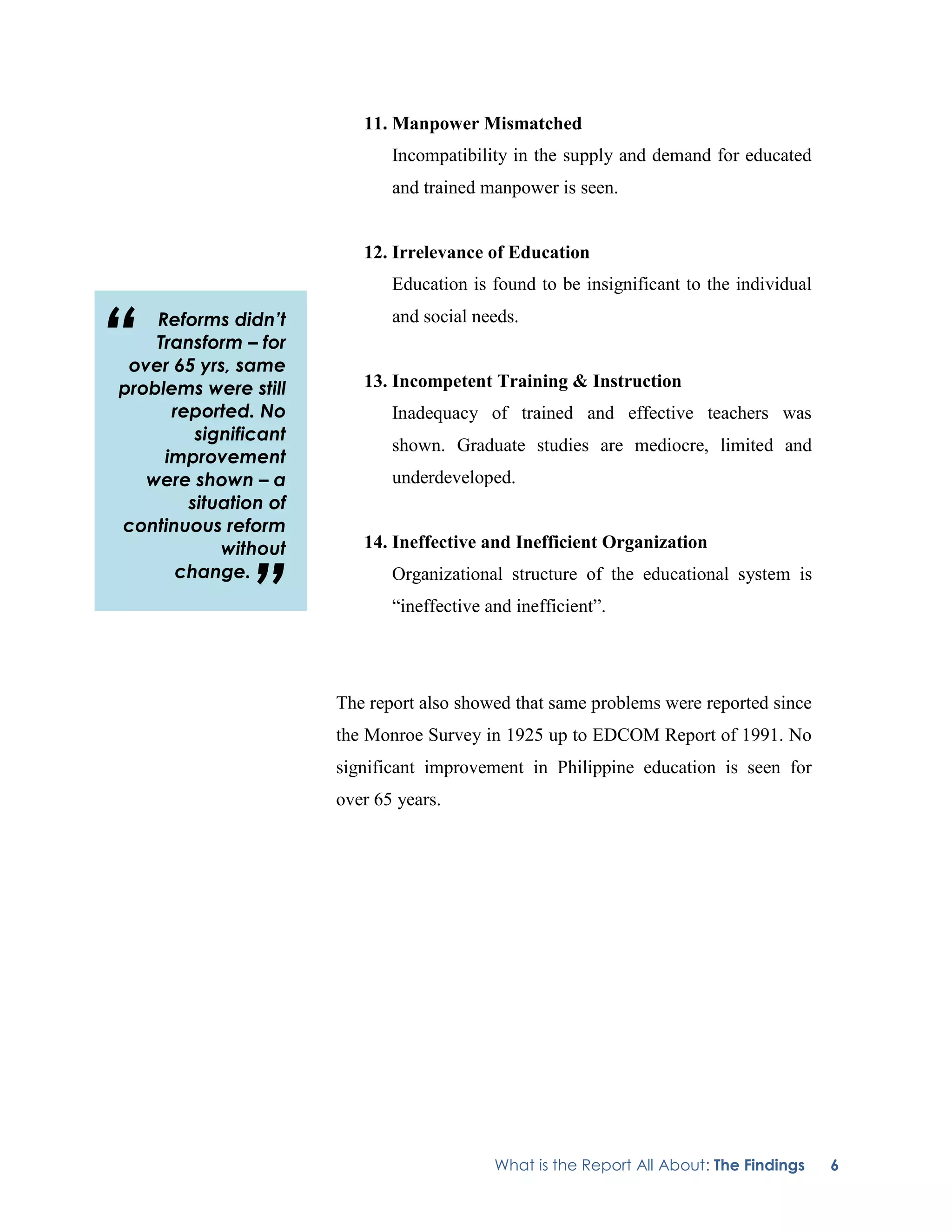 EDCOM Report of 1991 | PDF